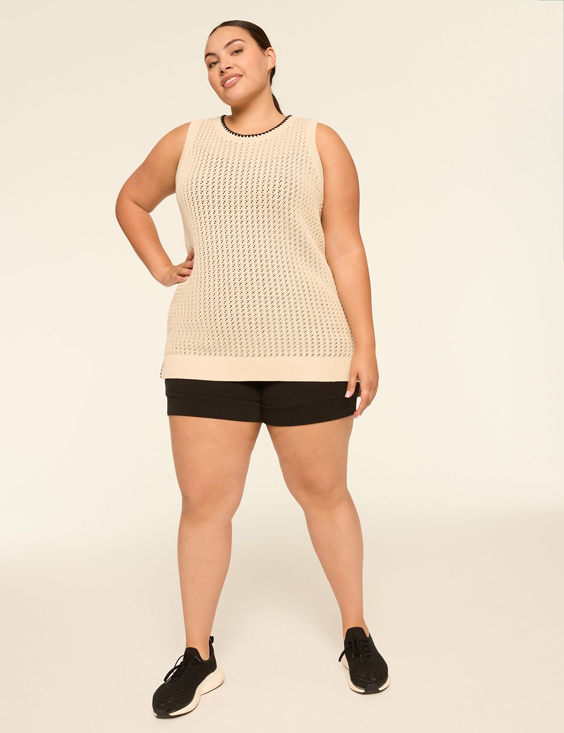 LIVI Sleeveless Crew Neckline Croch | LaneBryant