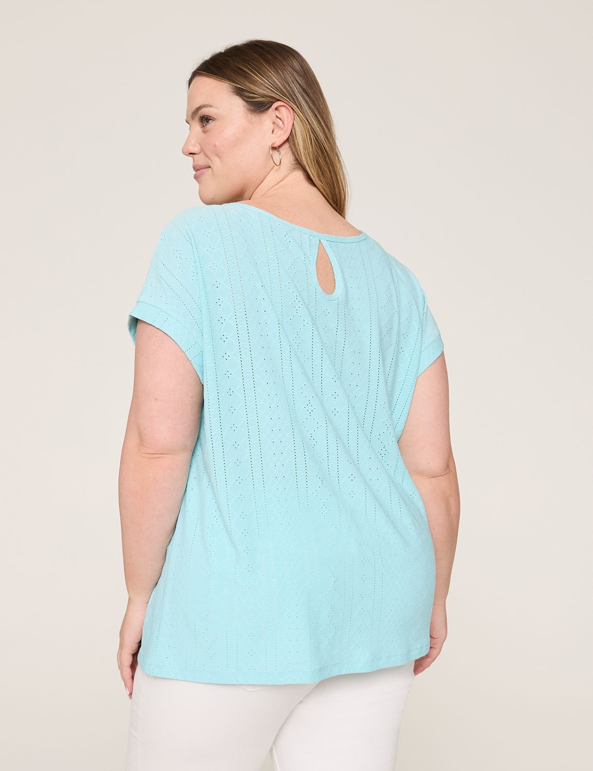 WV Dolman Open Crew Neck Keyhole Ba | LaneBryant