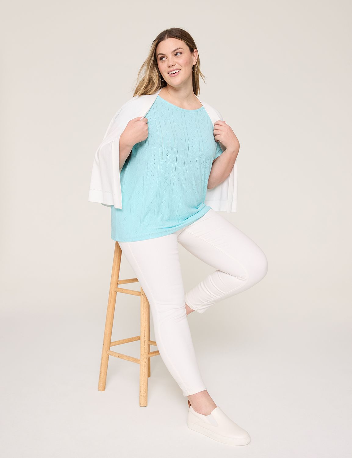 WV Dolman Open Crew Neck Keyhole Ba | LaneBryant