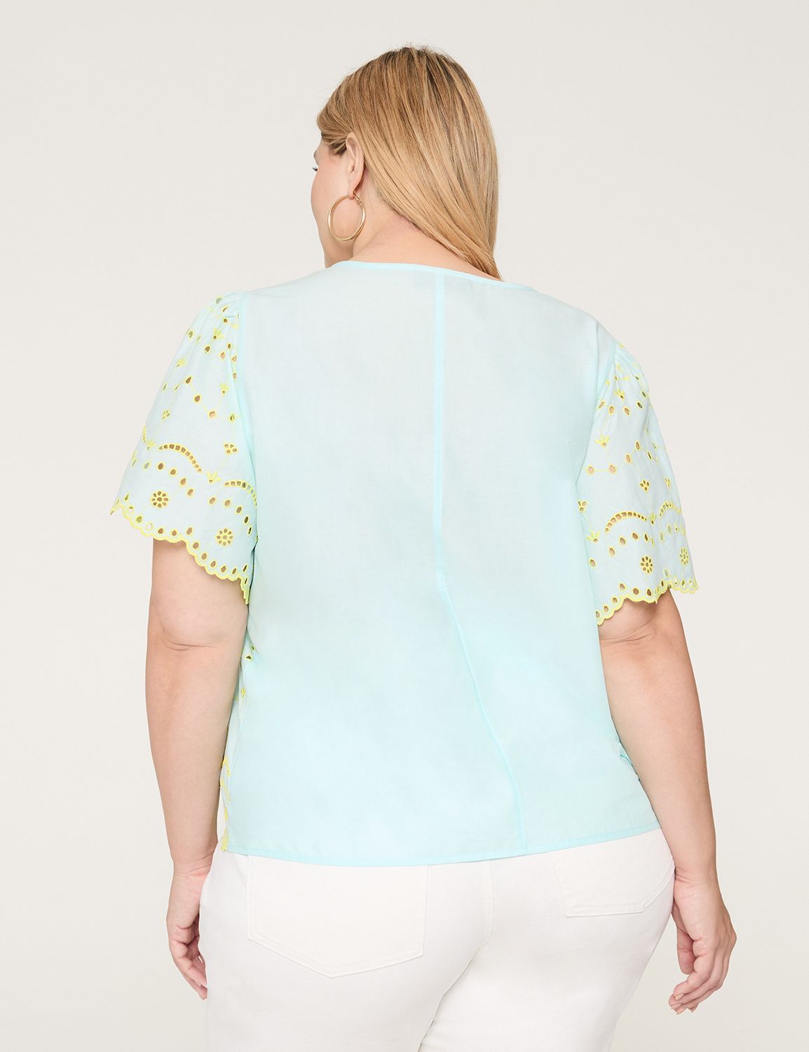Classic Short Flutter Sleeve Notch | LaneBryant