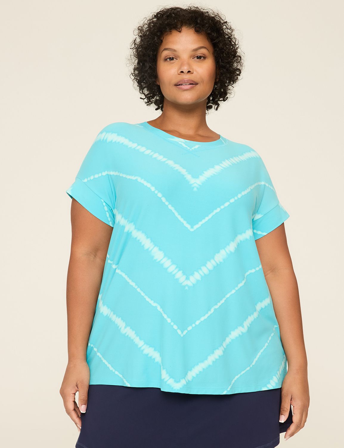 LIVI Short Sleeve Crew Neckline Rec | LaneBryant