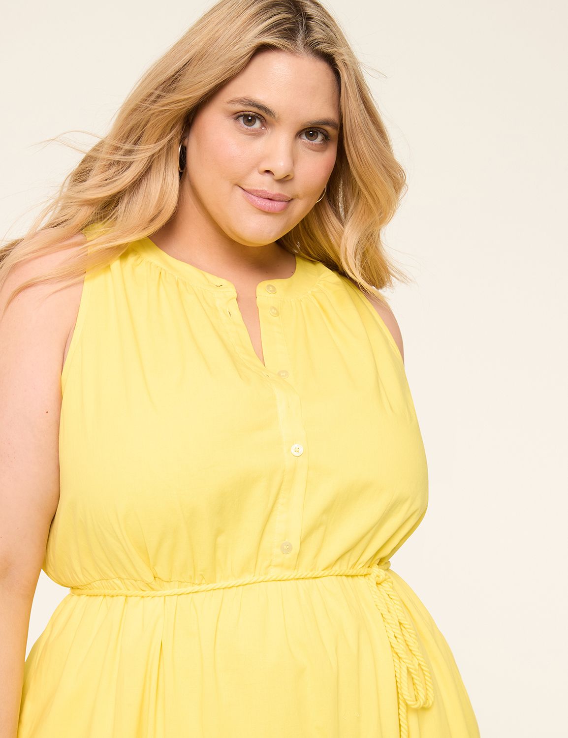 SL BUTTON THROUGH MAXI WITH EYELET | LaneBryant
