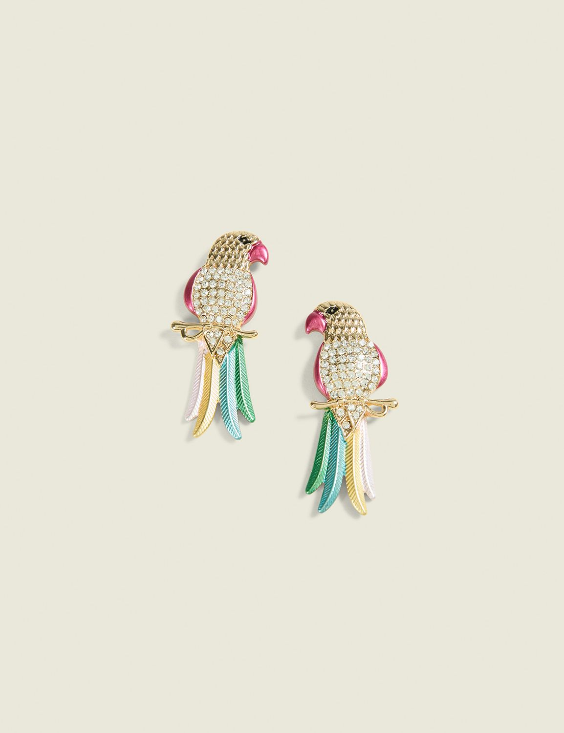 Pave Parakeet Drop Earrings | LaneBryant