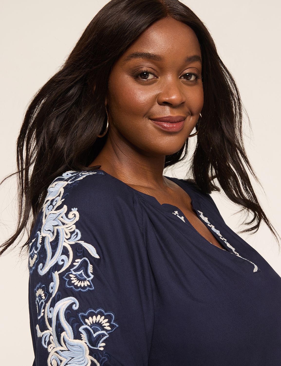 Swing Raglan Bracelet Sleeve Split | LaneBryant