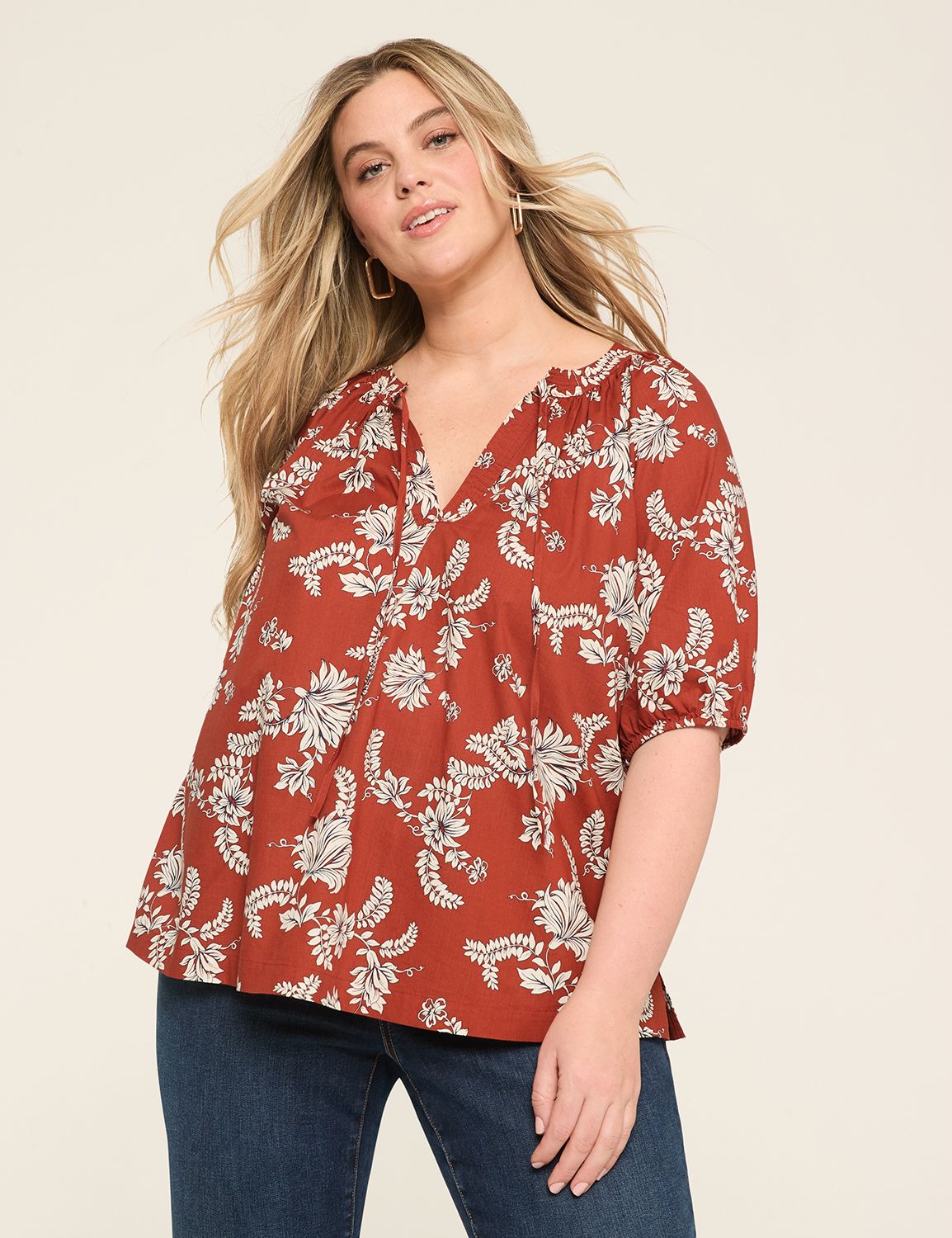 Classic Raglan Elbow Sleeve Split N | LaneBryant