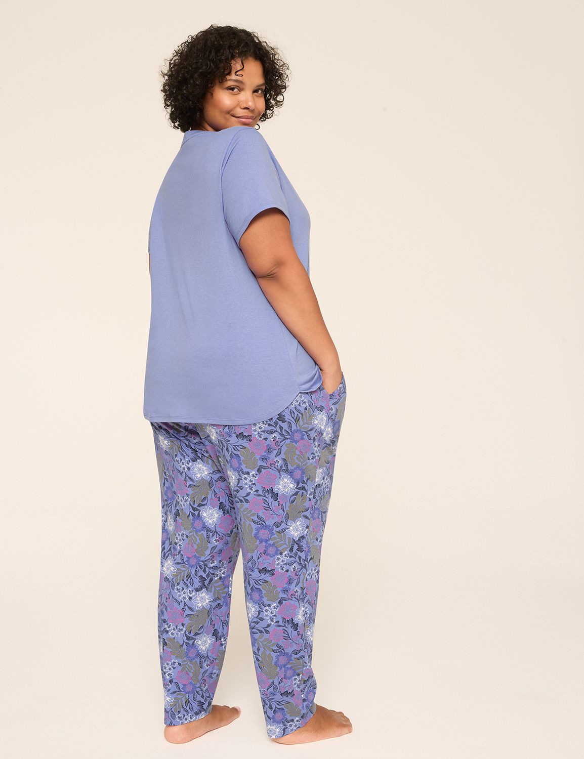 SS Tee Straight Leg PJ Set 1146181 | LaneBryant