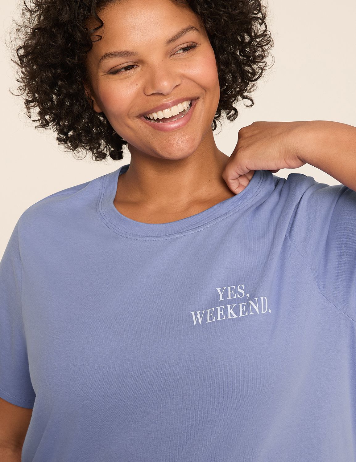 SS Tee Straight Leg PJ Set 1146181 | LaneBryant