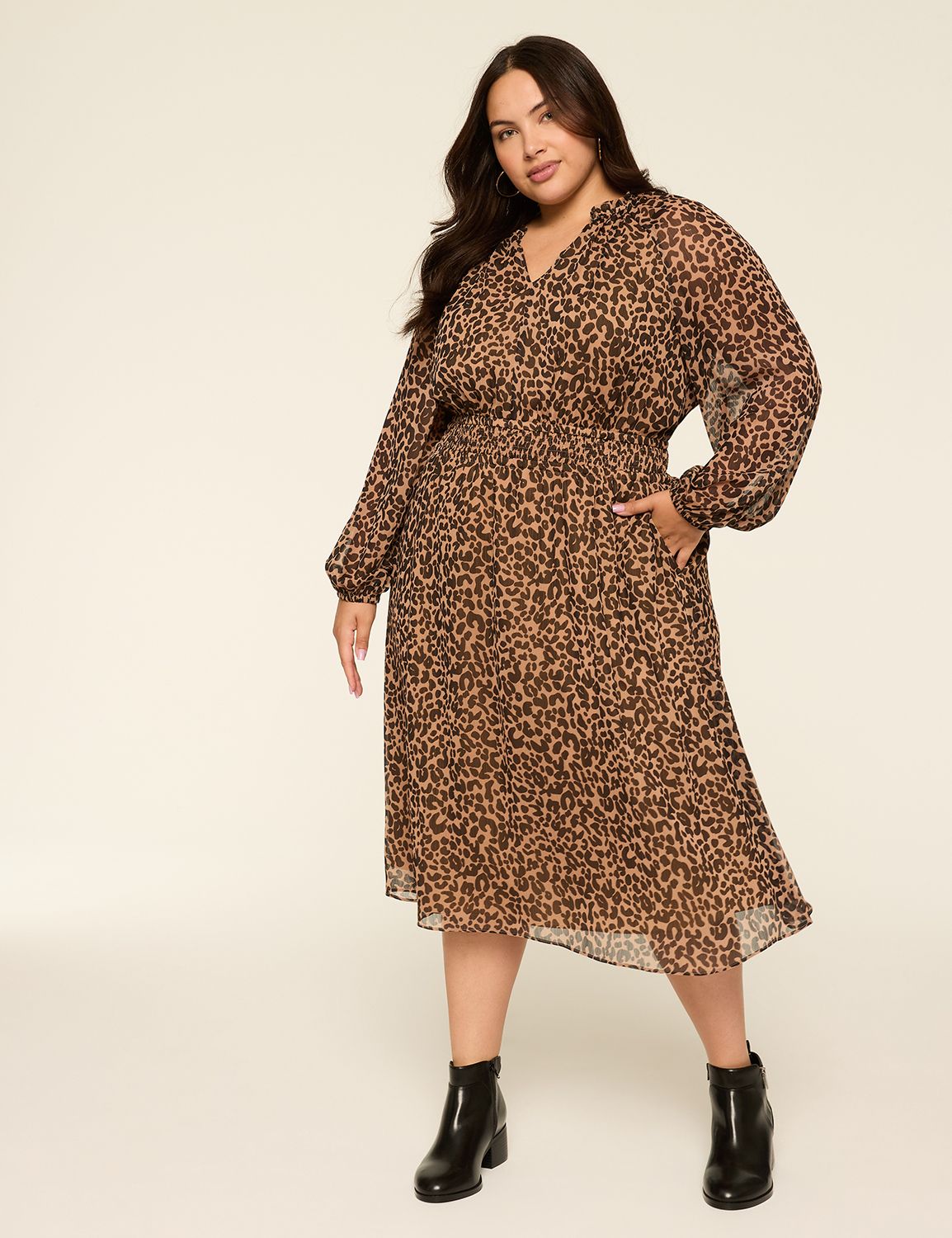 RAGLAN LS RUFFLE DETAIL SURPLICE FI | LaneBryant