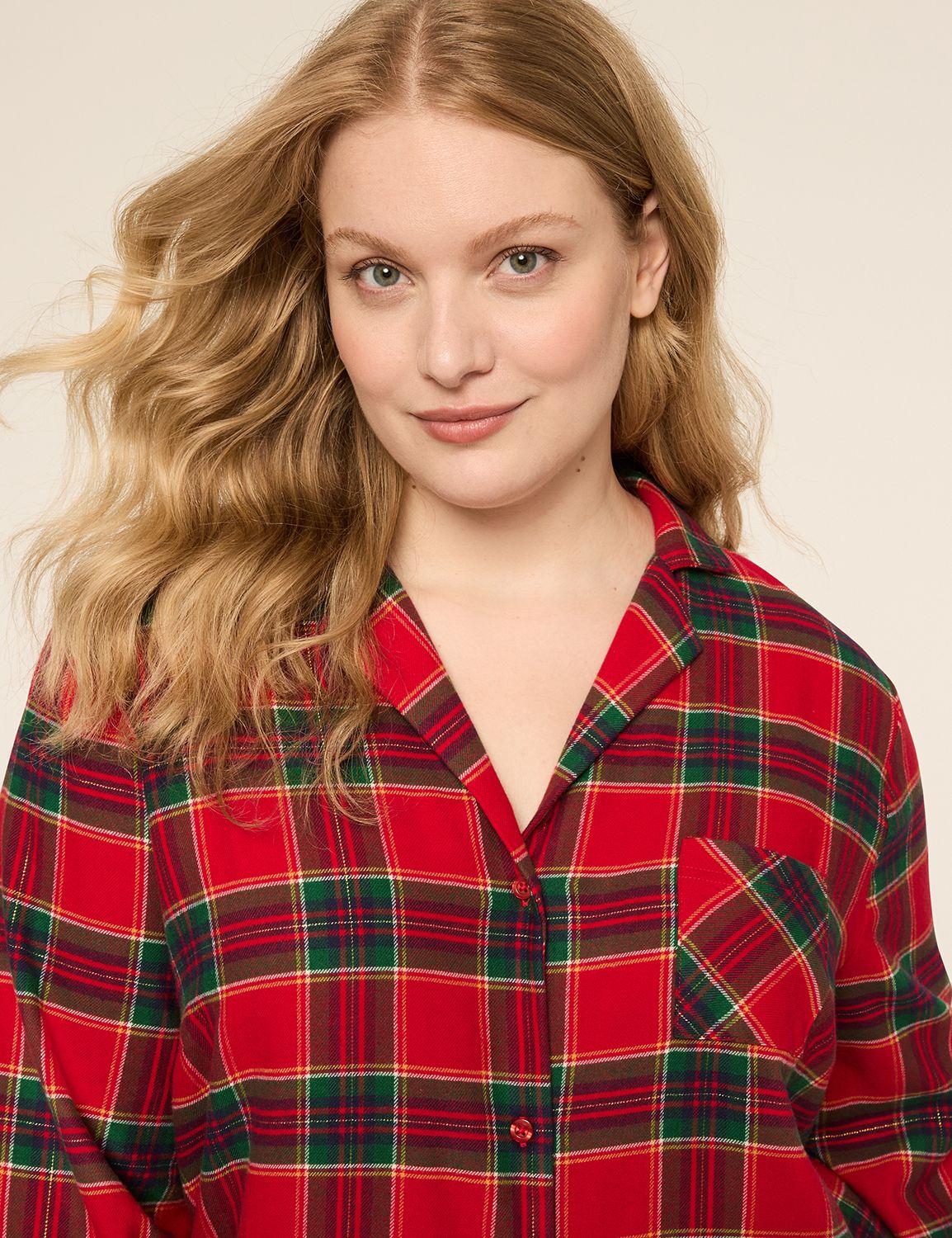LUREX Yarn Dye Flannel Midi PACKAGE | LaneBryant
