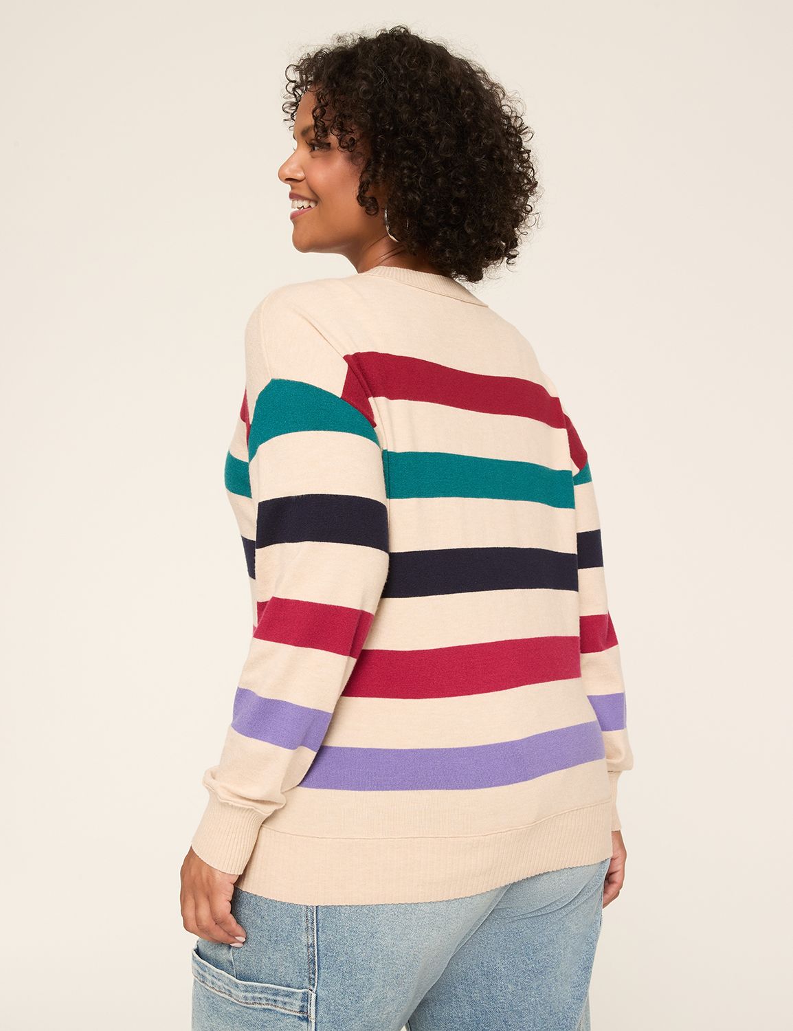 Classic Long Sleeve Open Crew Neck | LaneBryant