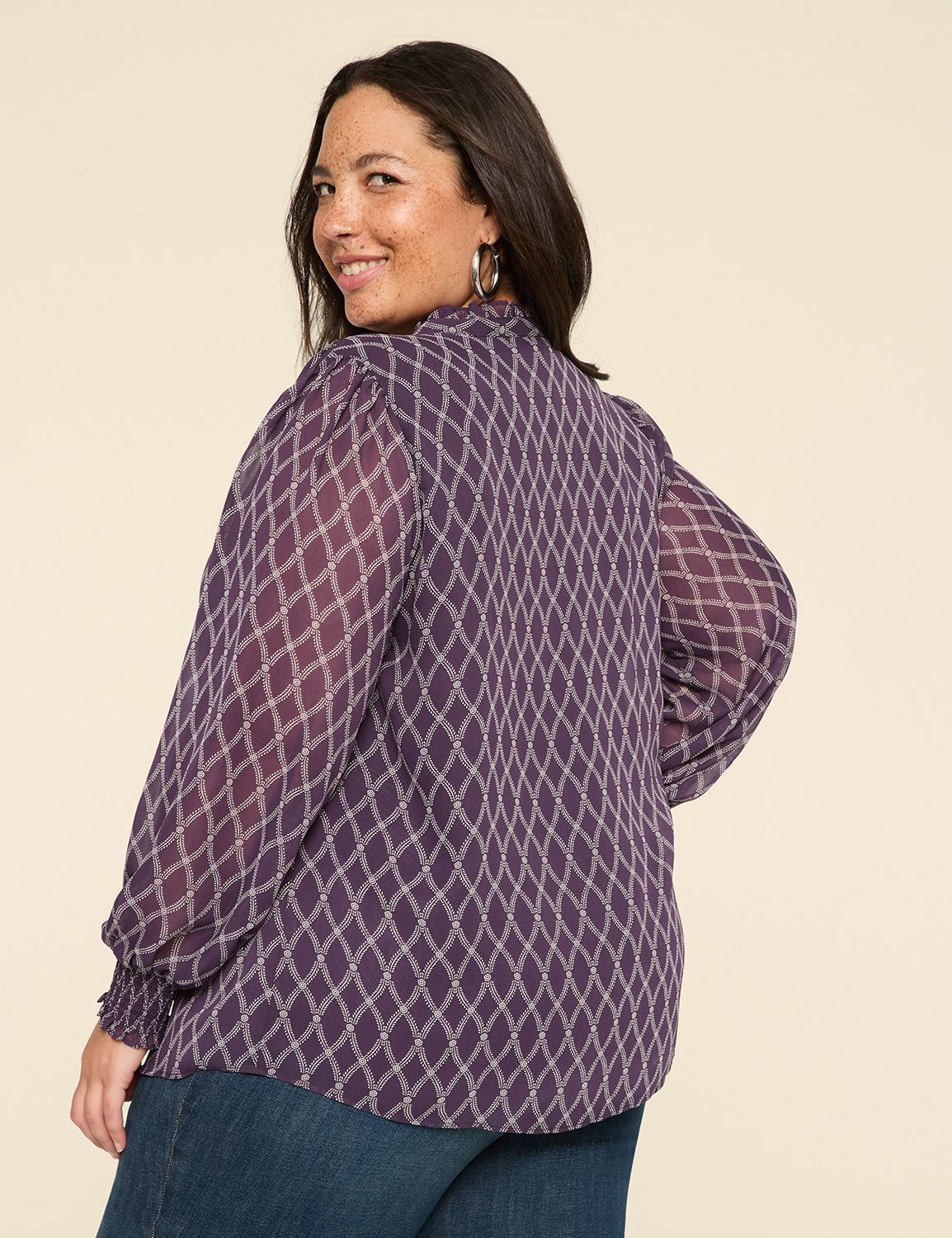 Classic LS Button Front Split Neck | LaneBryant