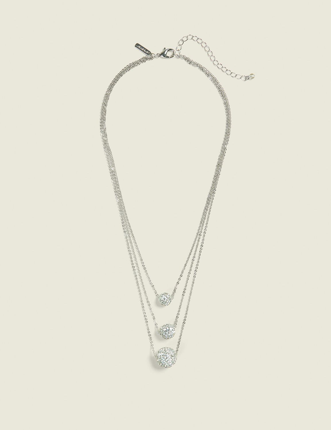 Silver Fireball Multi Row Necklace | LaneBryant