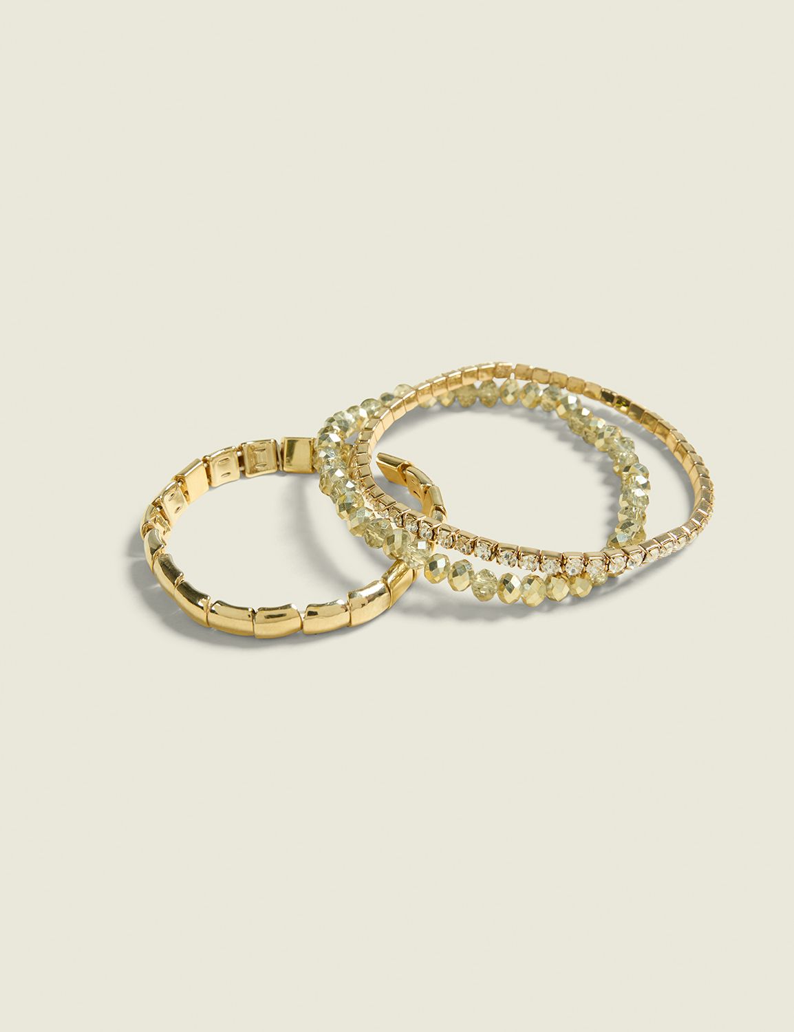 Gold & Clear Bracelet 3 Pack | LaneBryant