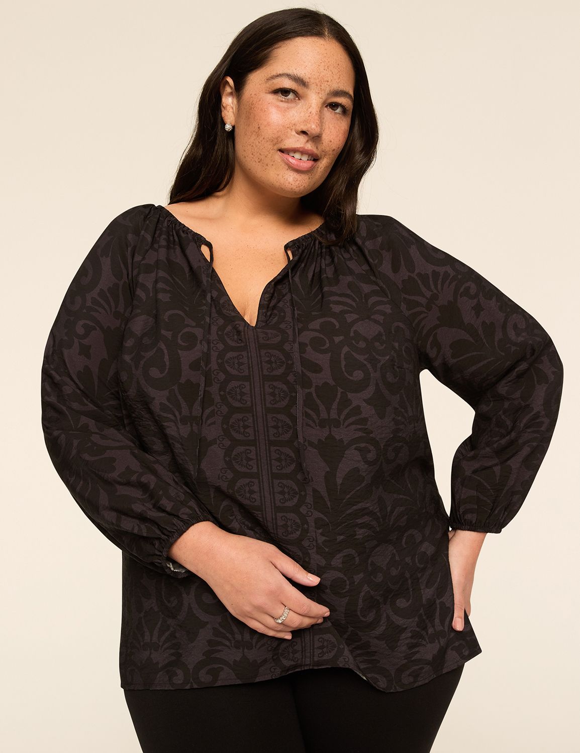 Swing Raglan Bracelet Sleeve Tie Ne | LaneBryant