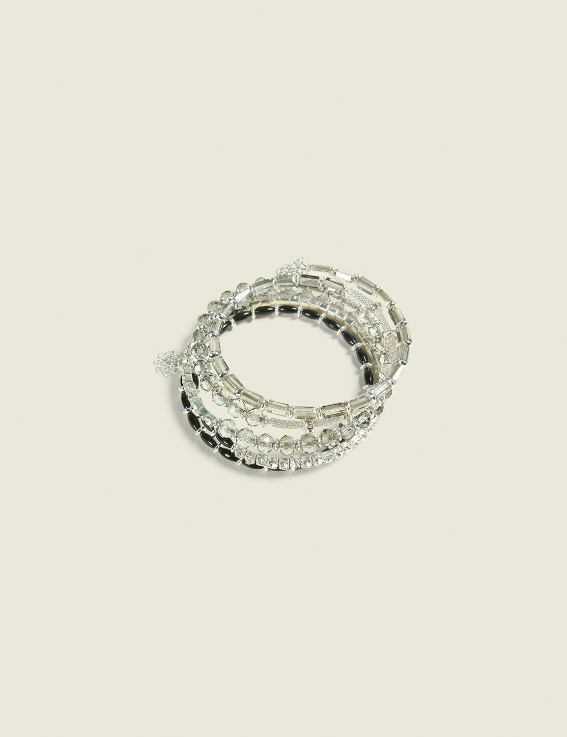 Grey & Black Slinky Bracelet | LaneBryant