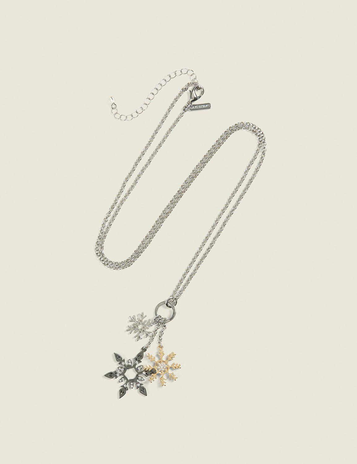 Mixed Metal Snowflake Pendant Neckl | LaneBryant