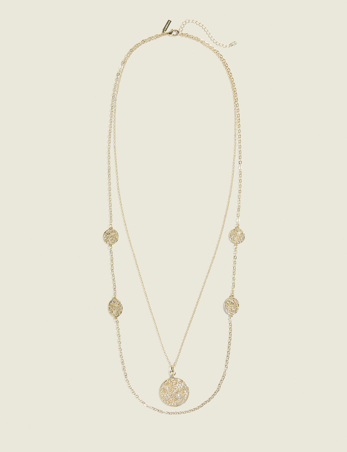 Gold Filigree Multi Row Necklace | LaneBryant
